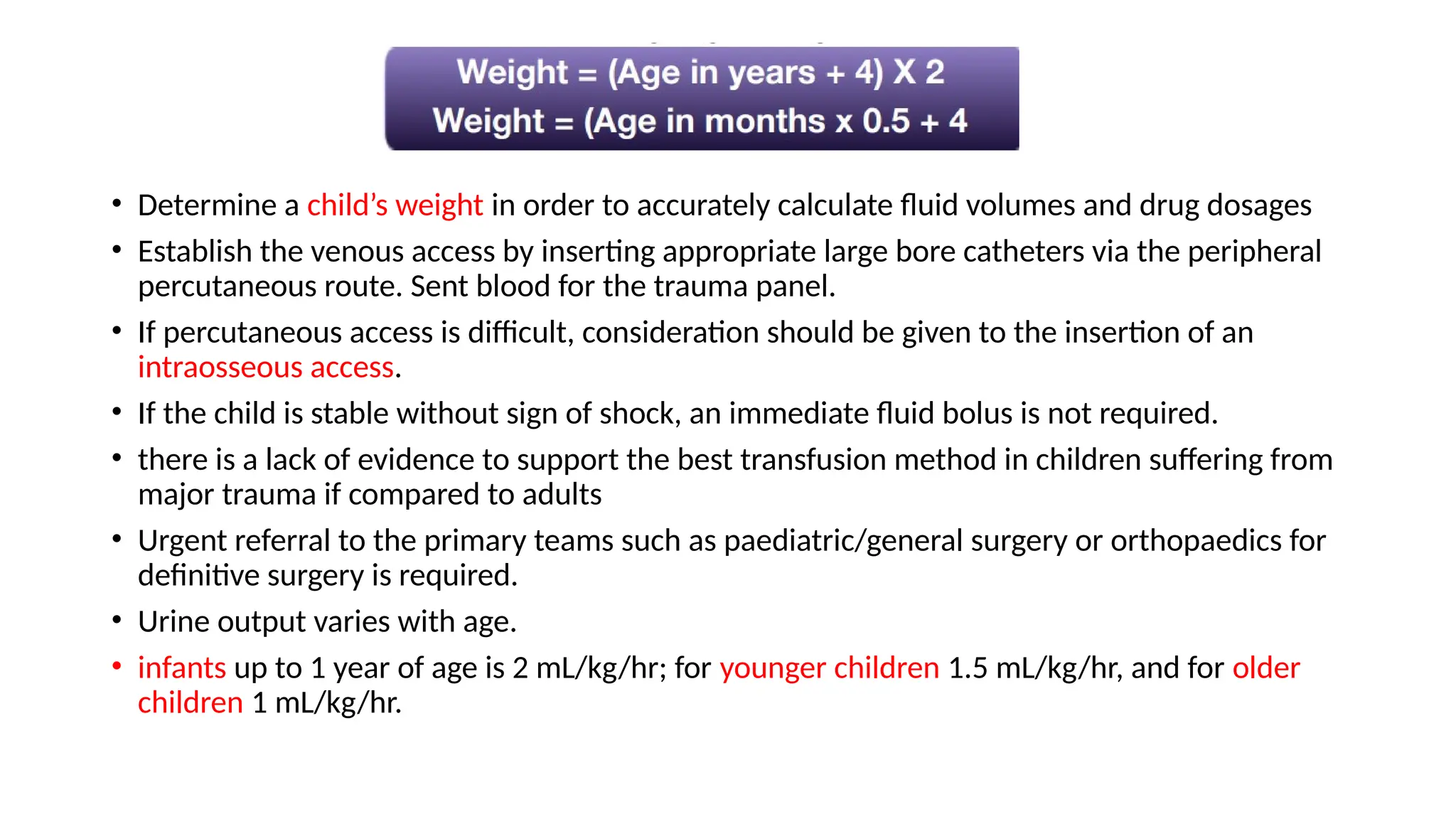 Pediatric trauma in emergency (presentation) | PPTX