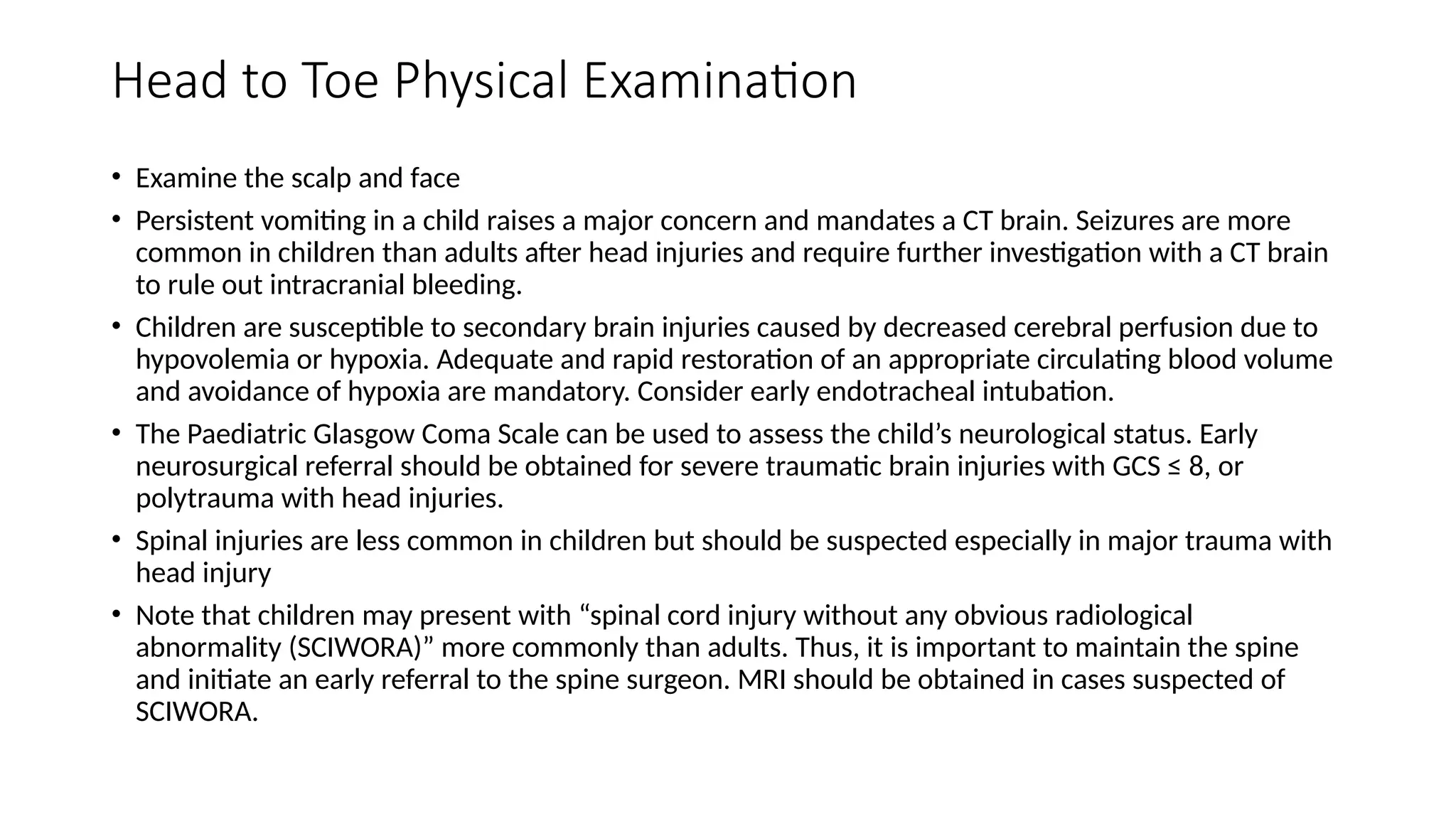Pediatric trauma in emergency (presentation) | PPTX