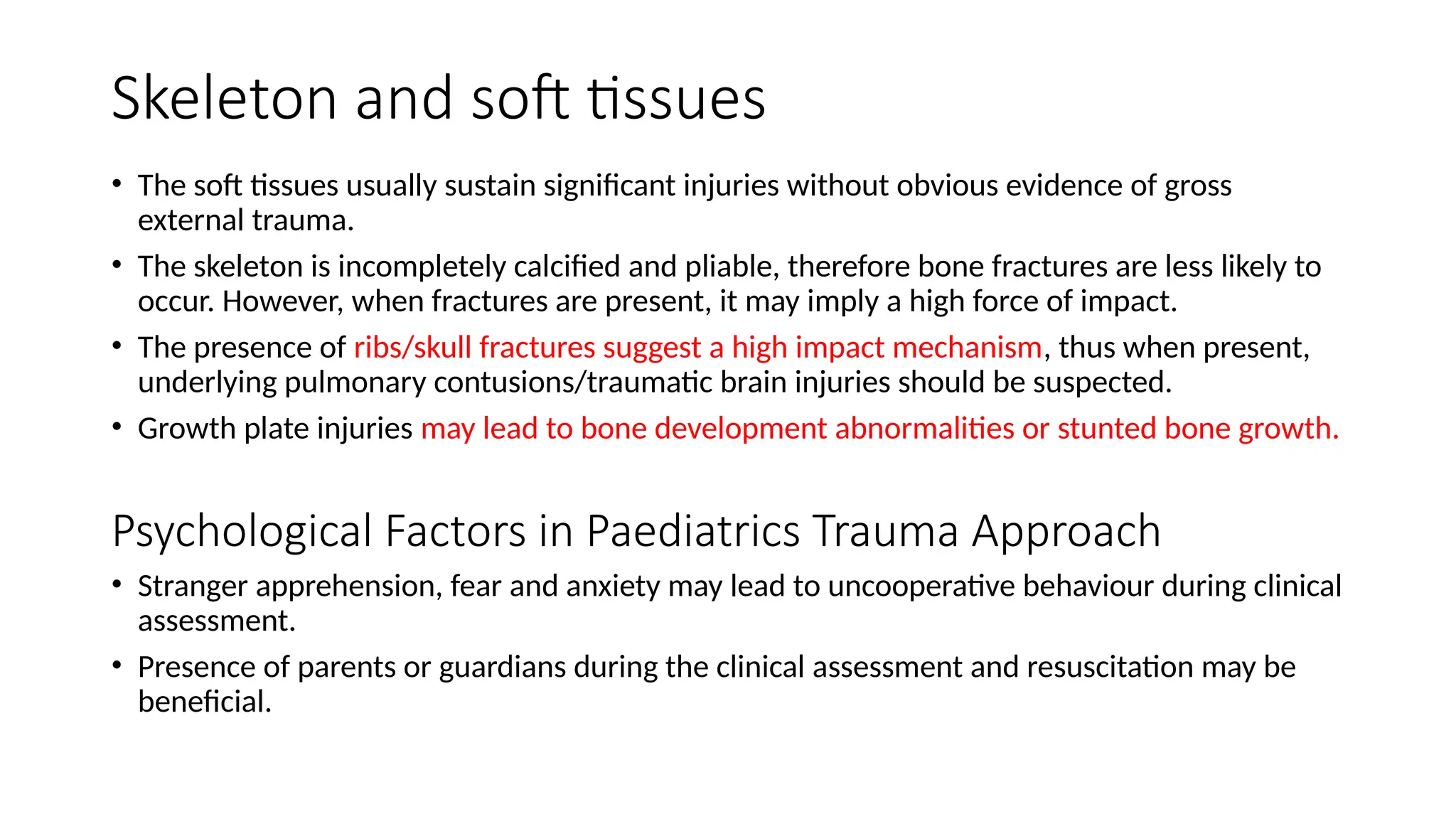 Pediatric trauma in emergency (presentation) | PPTX