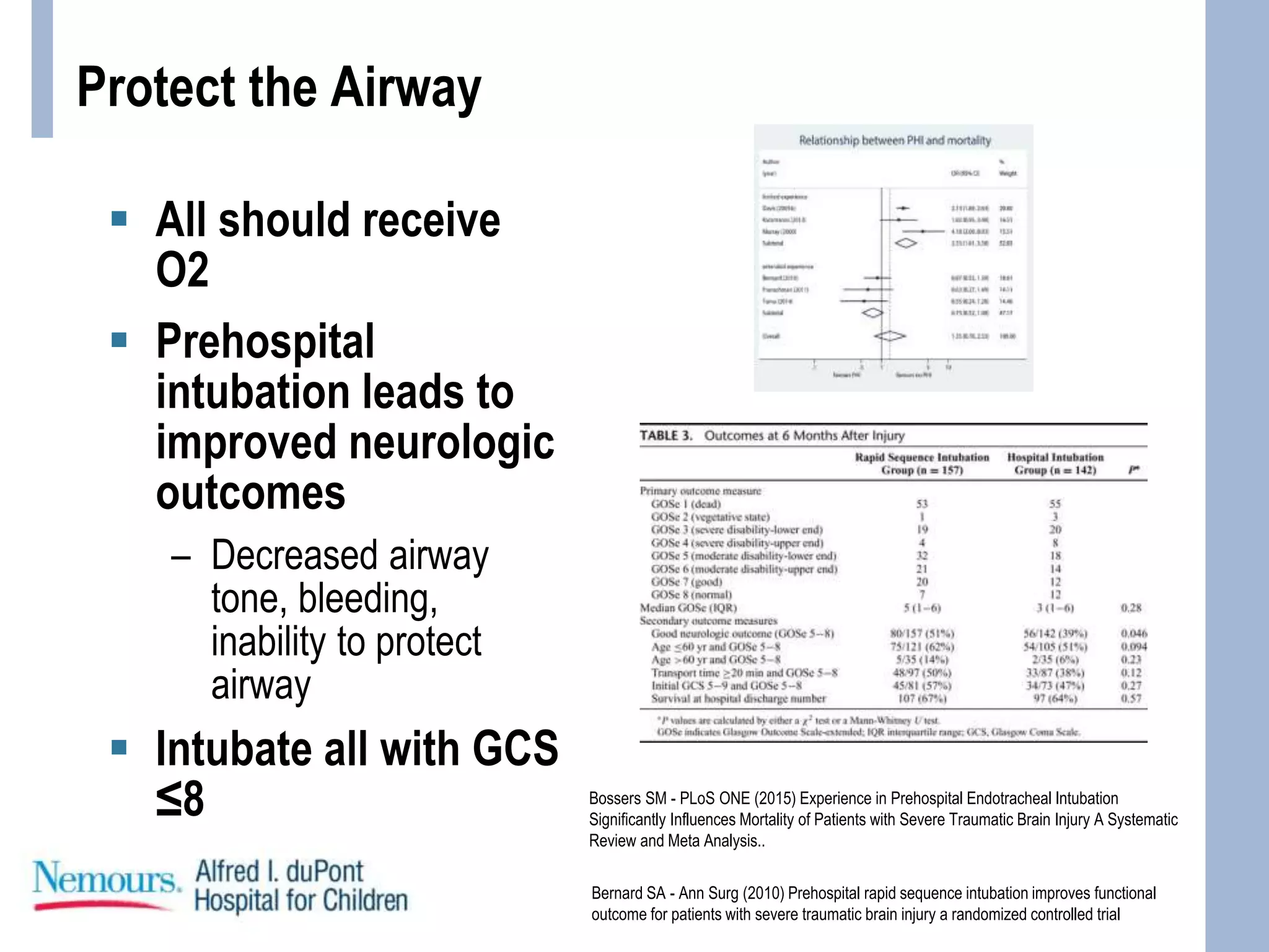 Pediatric traumatic brain injury presentation | PPTX