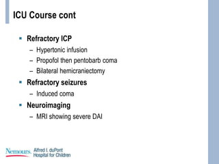 Pediatric traumatic brain injury presentation | PPTX