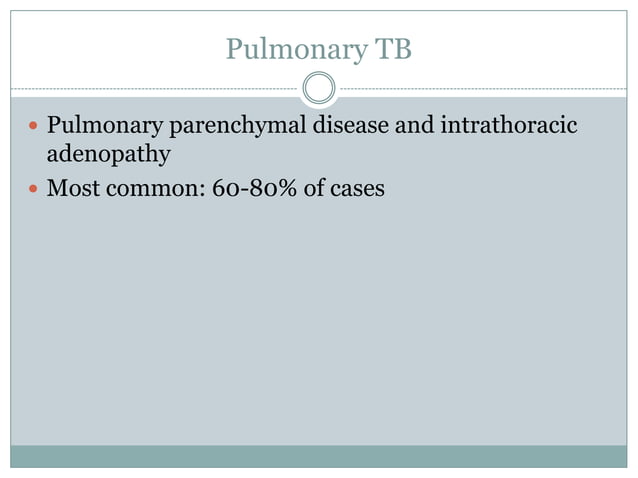 Pediatric tuberculosis | PPTX | Lung and Respiratory Health | Diseases ...