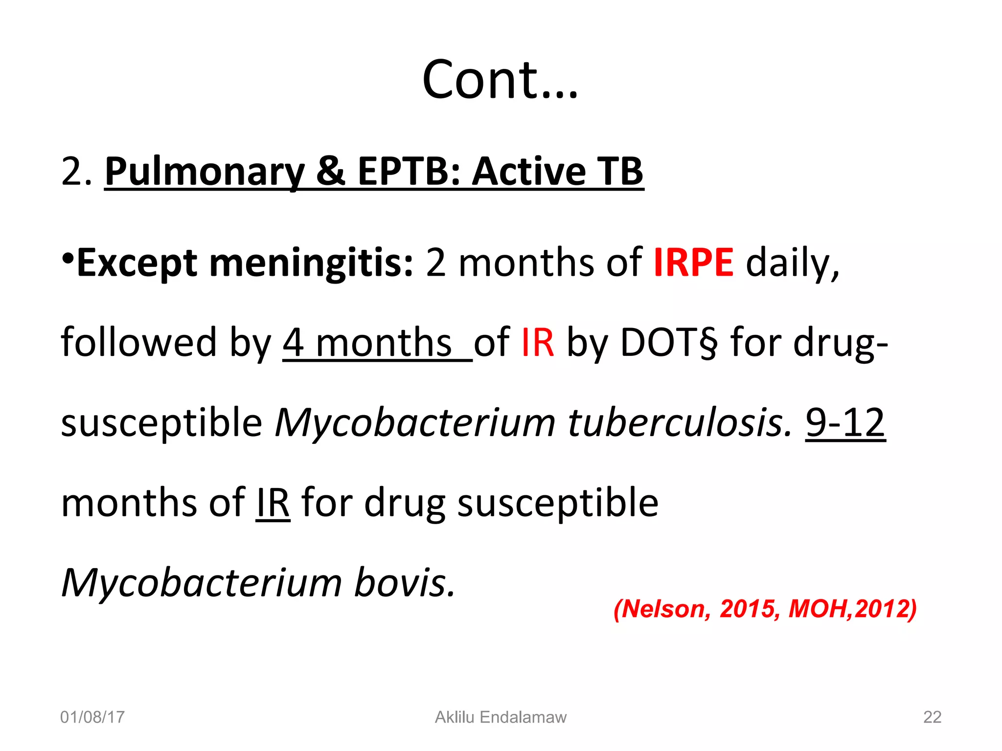 Managing Pediatric tuberculosis | PPT | Infectious Diseases | Diseases ...