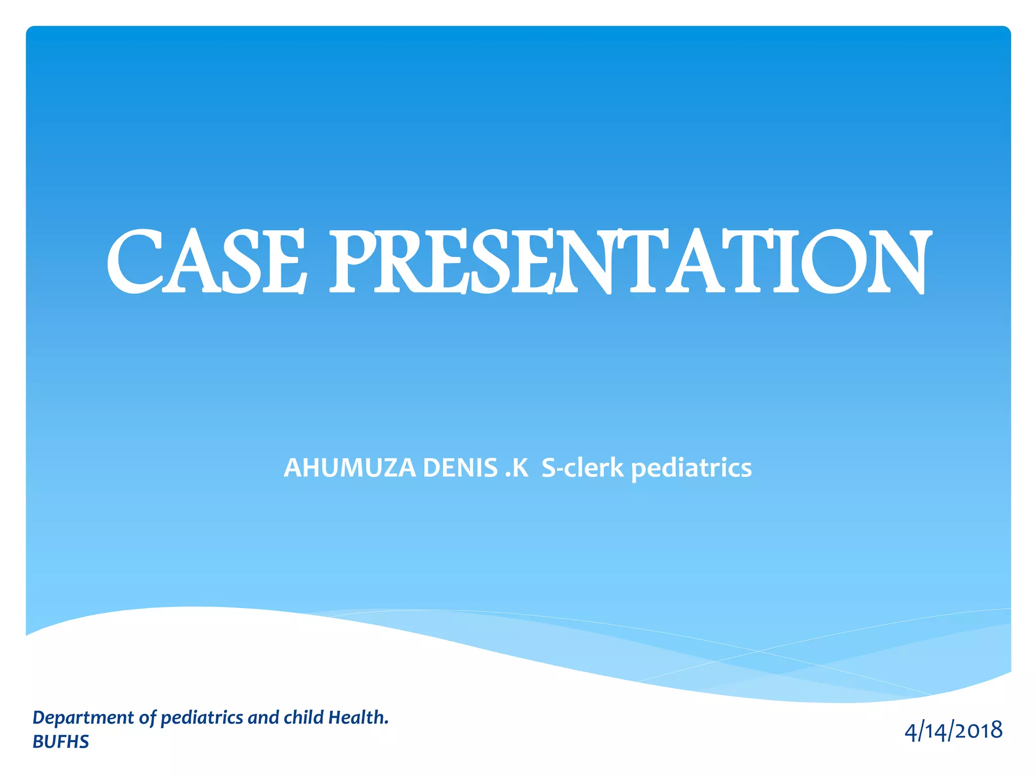 Pediatric tuberculosis case presentation | PPTX