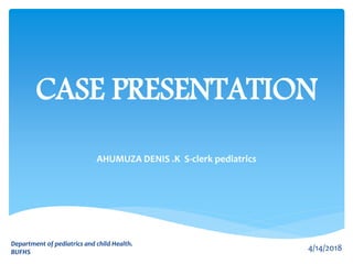 Pediatric tuberculosis case presentation | PPTX