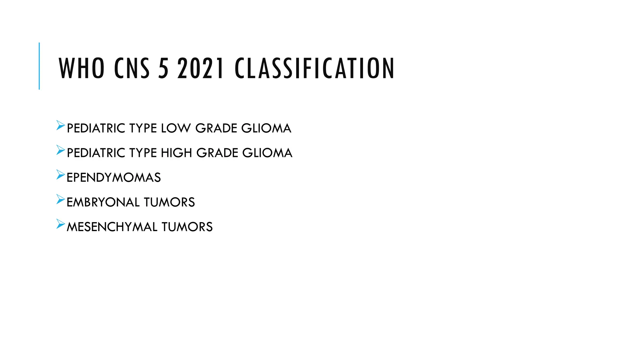 WHO CNS 5 2021 PEDIATRIC TUMOR CLASSIFICATION AND RADIOLOGY OF MOST ...