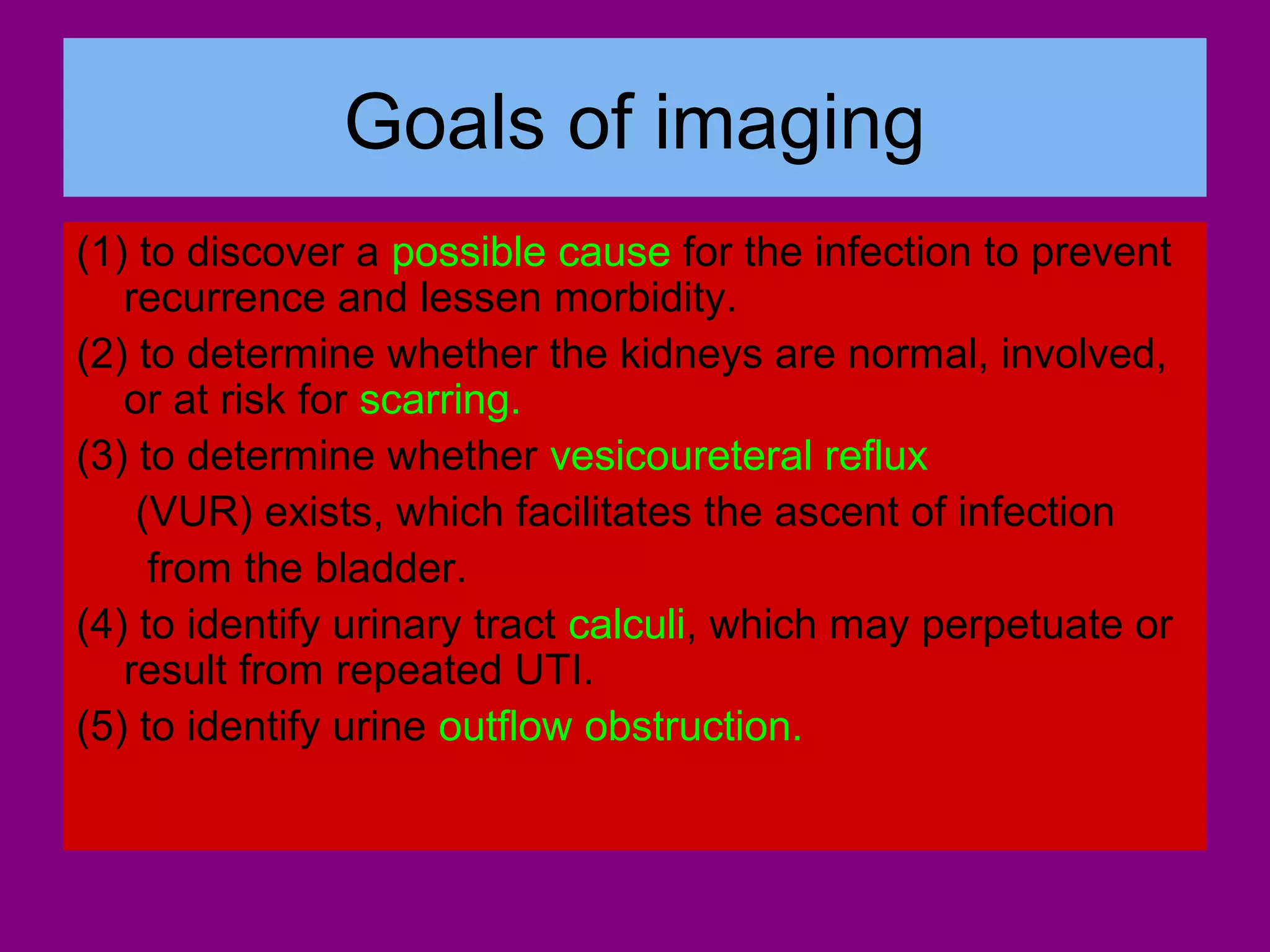 Pediatric urinary tract infection..the role of imaging | PPT