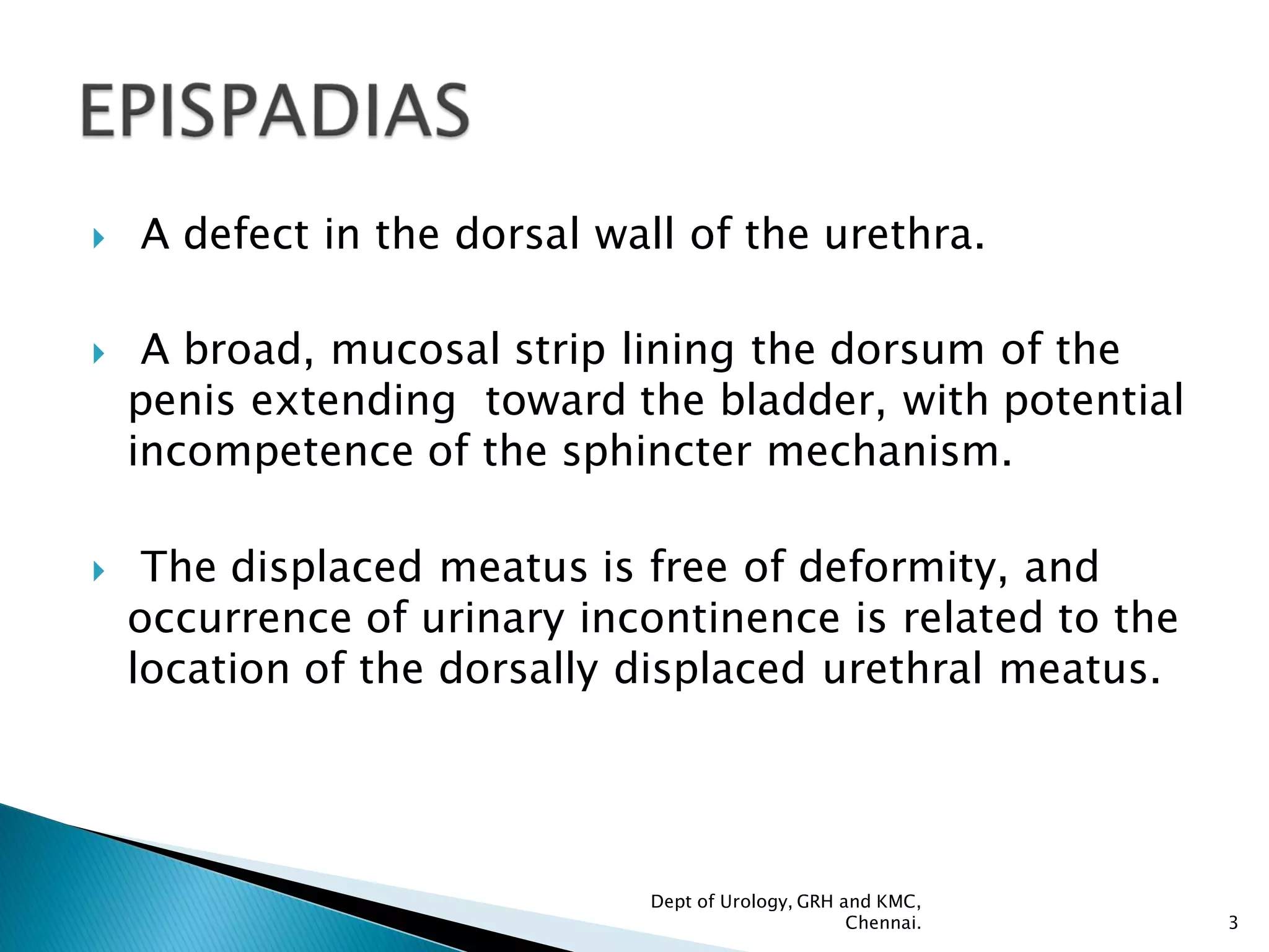 Pediatric urology:Epispadias cloacal exstrophy | PDF