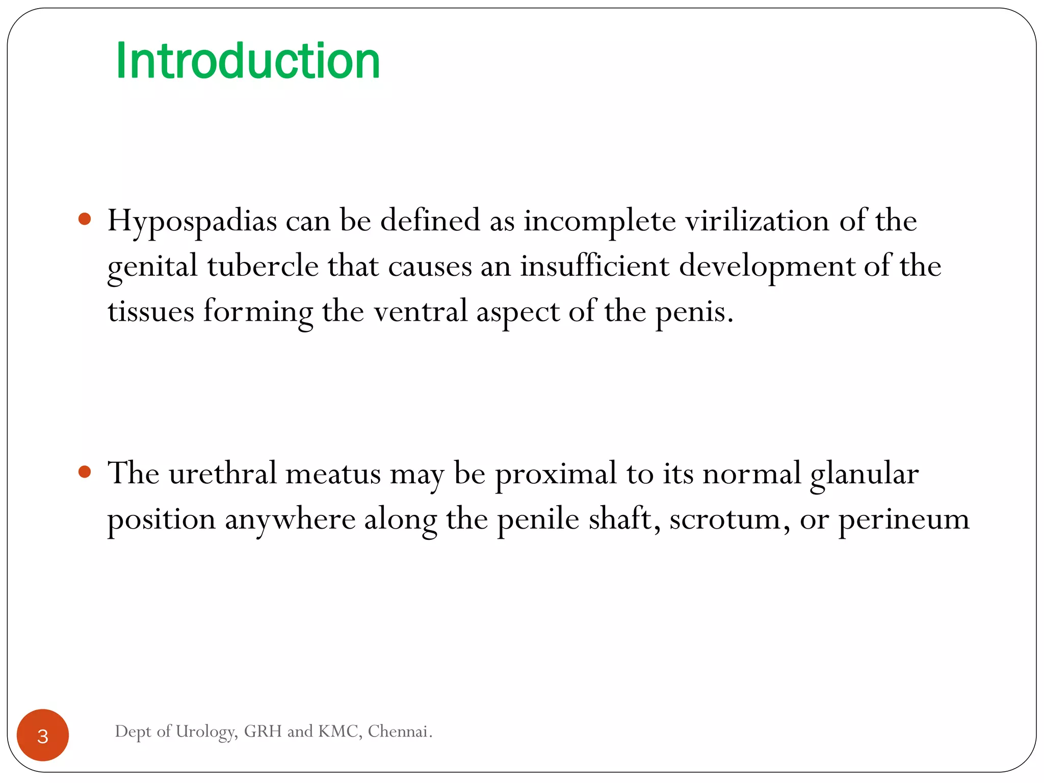 Pediatric urology:Hypospadias- etiology, embryology | PDF