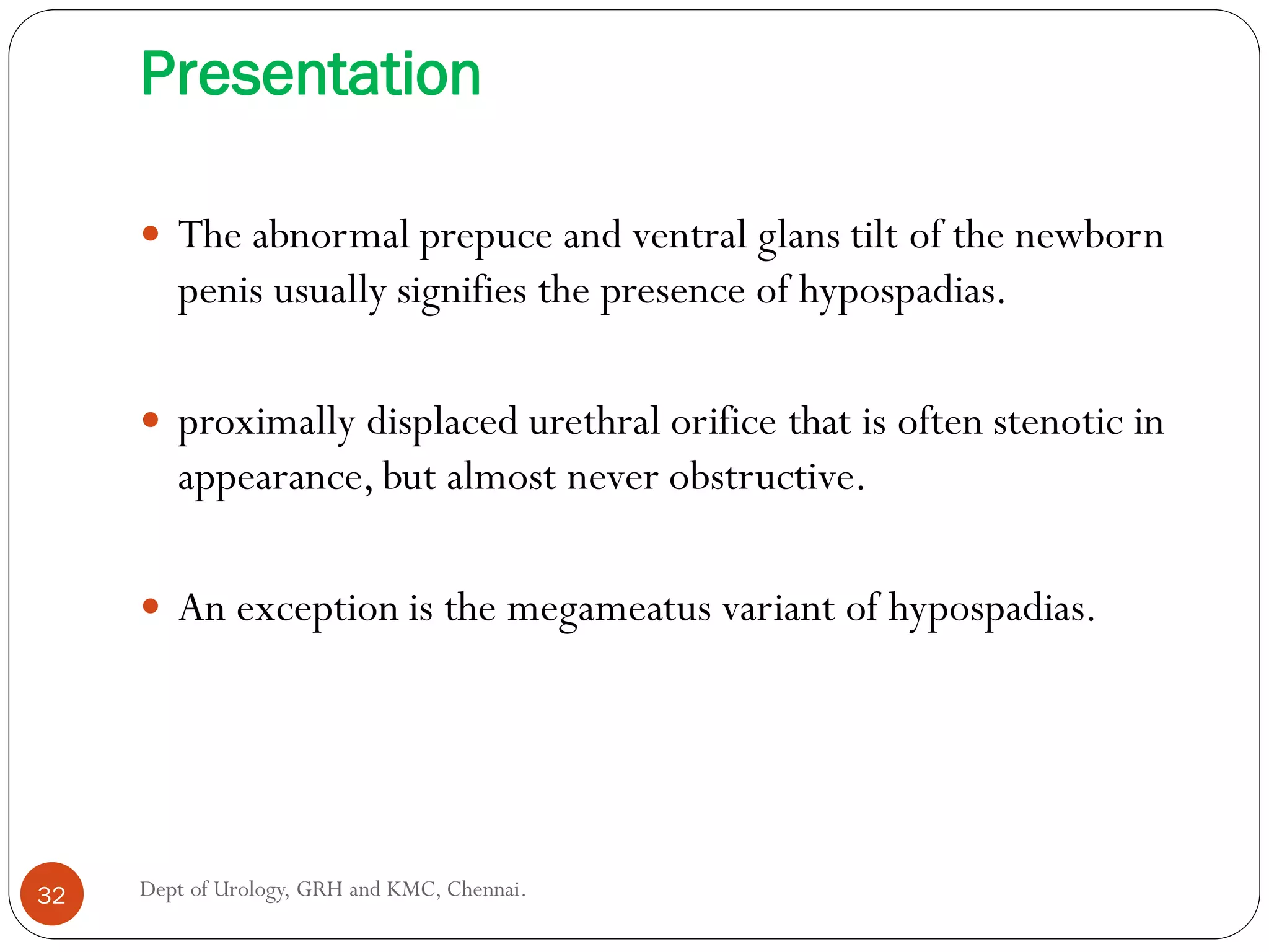 Pediatric urology:Hypospadias- etiology, embryology | PDF