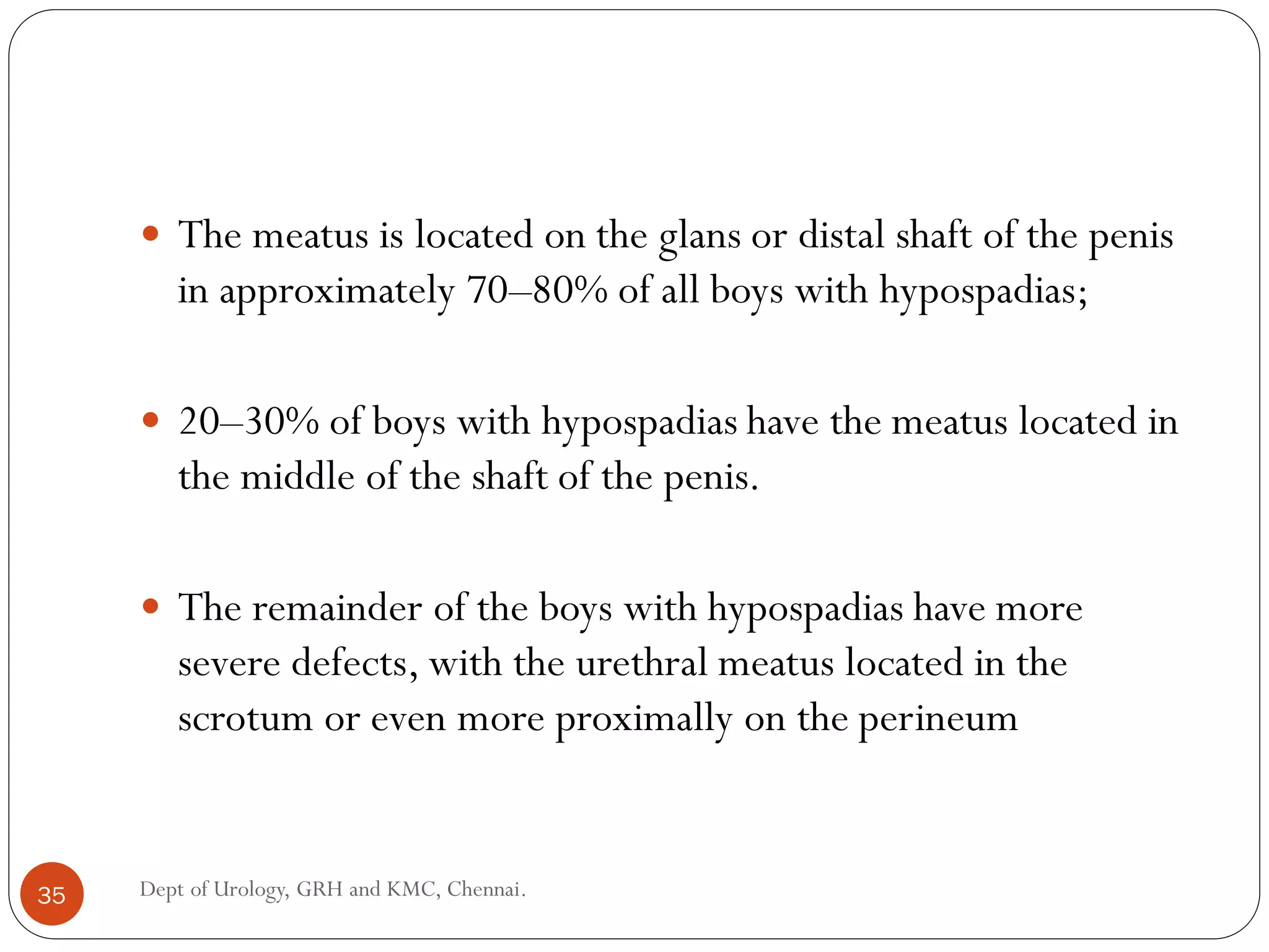 Pediatric urology:Hypospadias- etiology, embryology | PDF