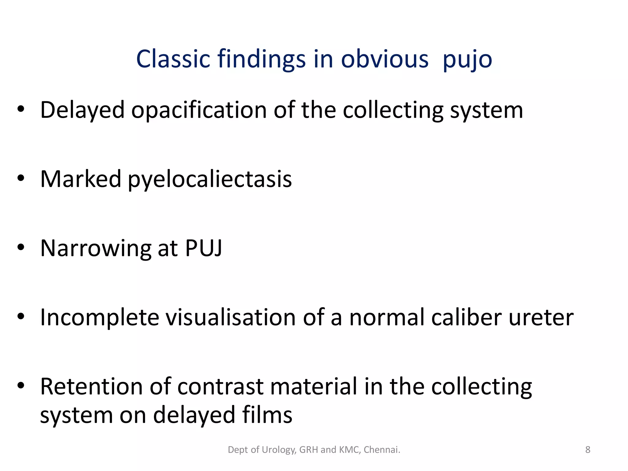 Pediatric urology:Role of ivu, usg in Pelvi-Ureteric Junction ...