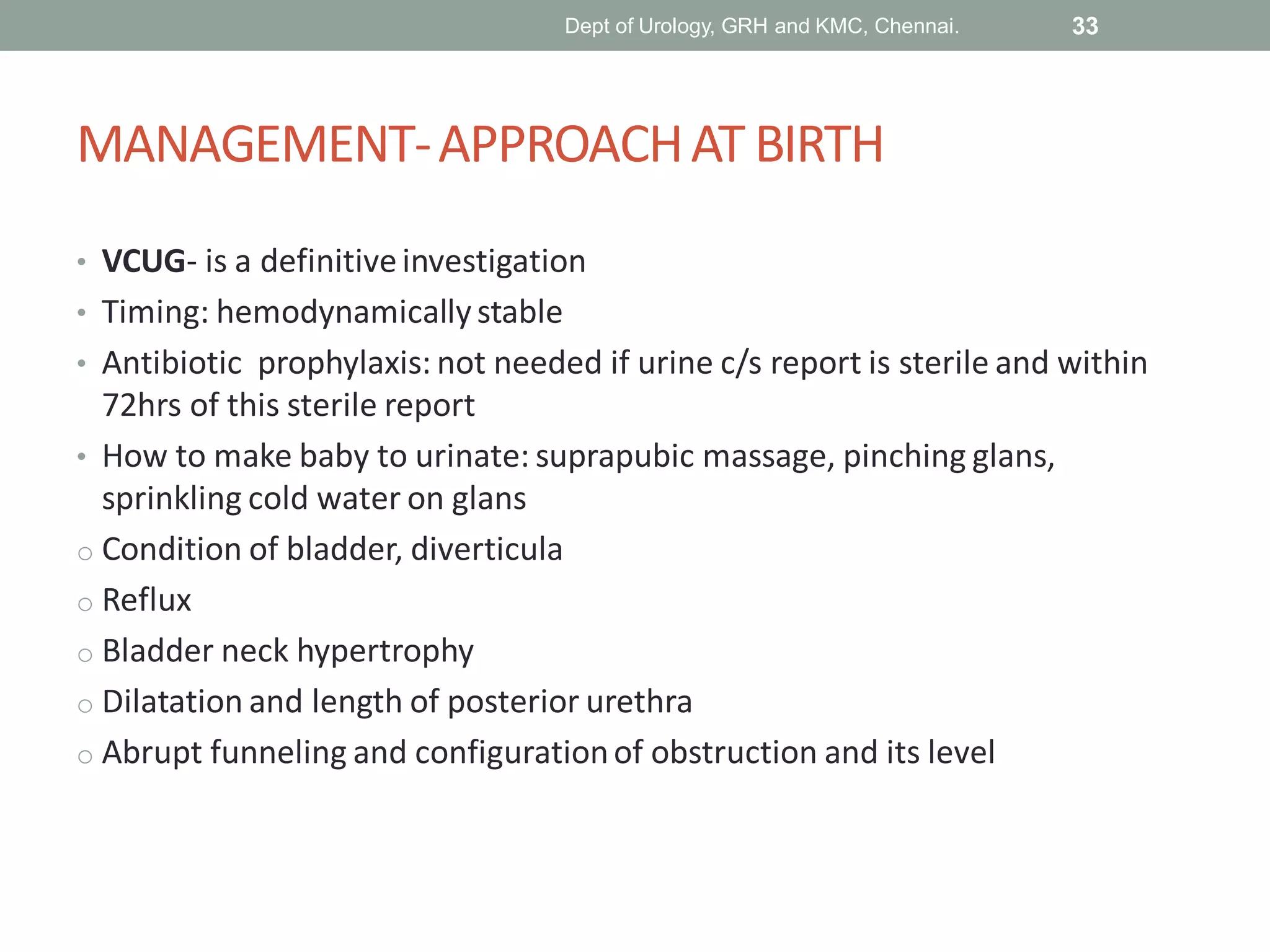 Pediatric urology :Posterior Urethral Valve (PUV)- diagnosis ...