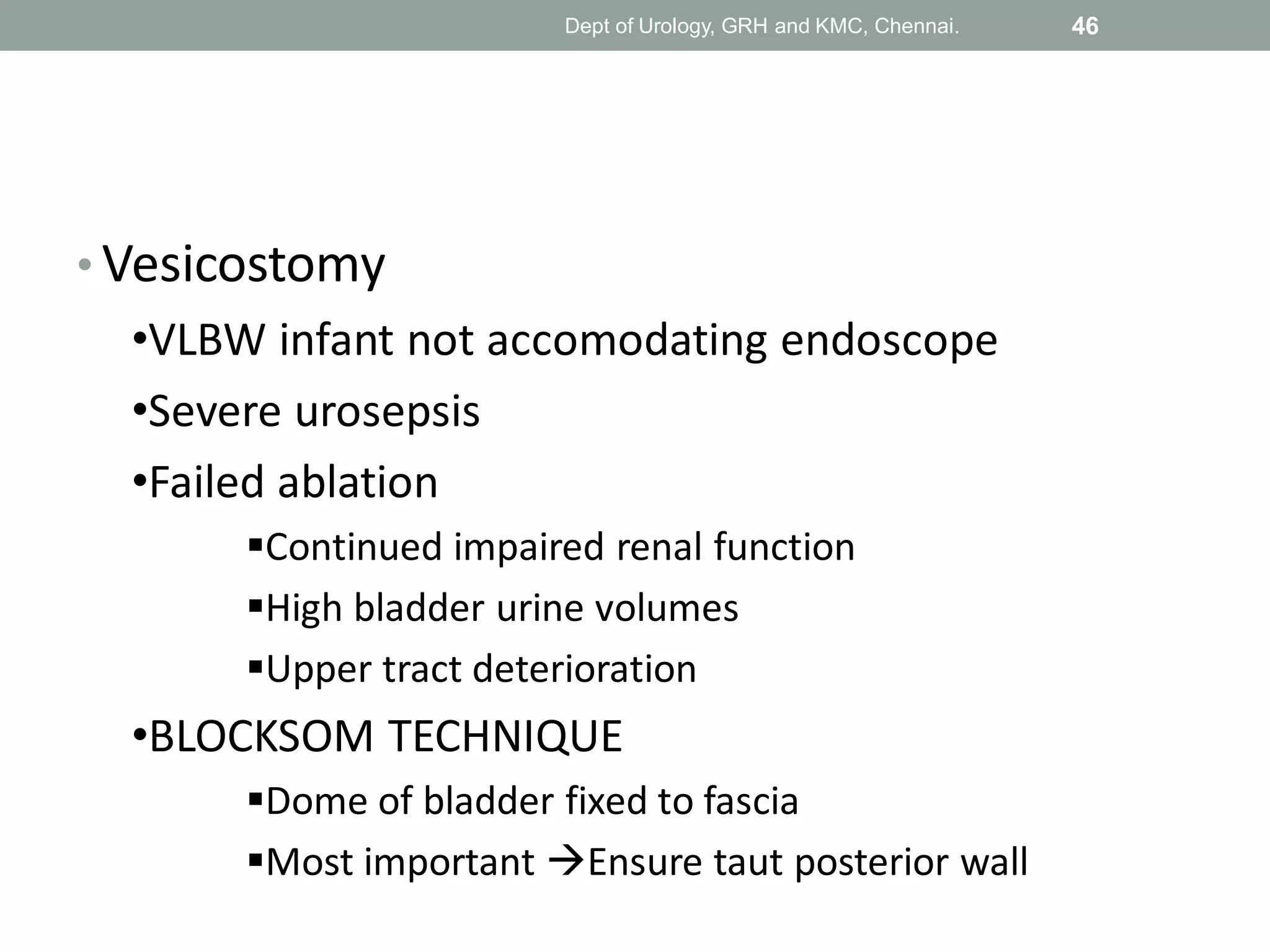 Pediatric urology :Posterior Urethral Valve (PUV)- diagnosis ...