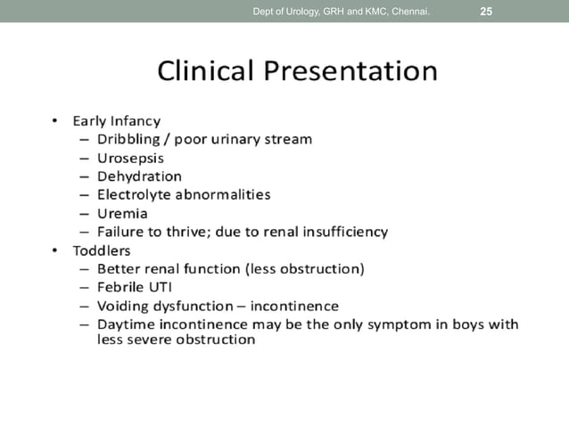 Pediatric urology :Posterior Urethral Valve (PUV)- diagnosis ...
