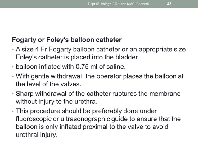 Pediatric urology :Posterior Urethral Valve (PUV)- diagnosis ...