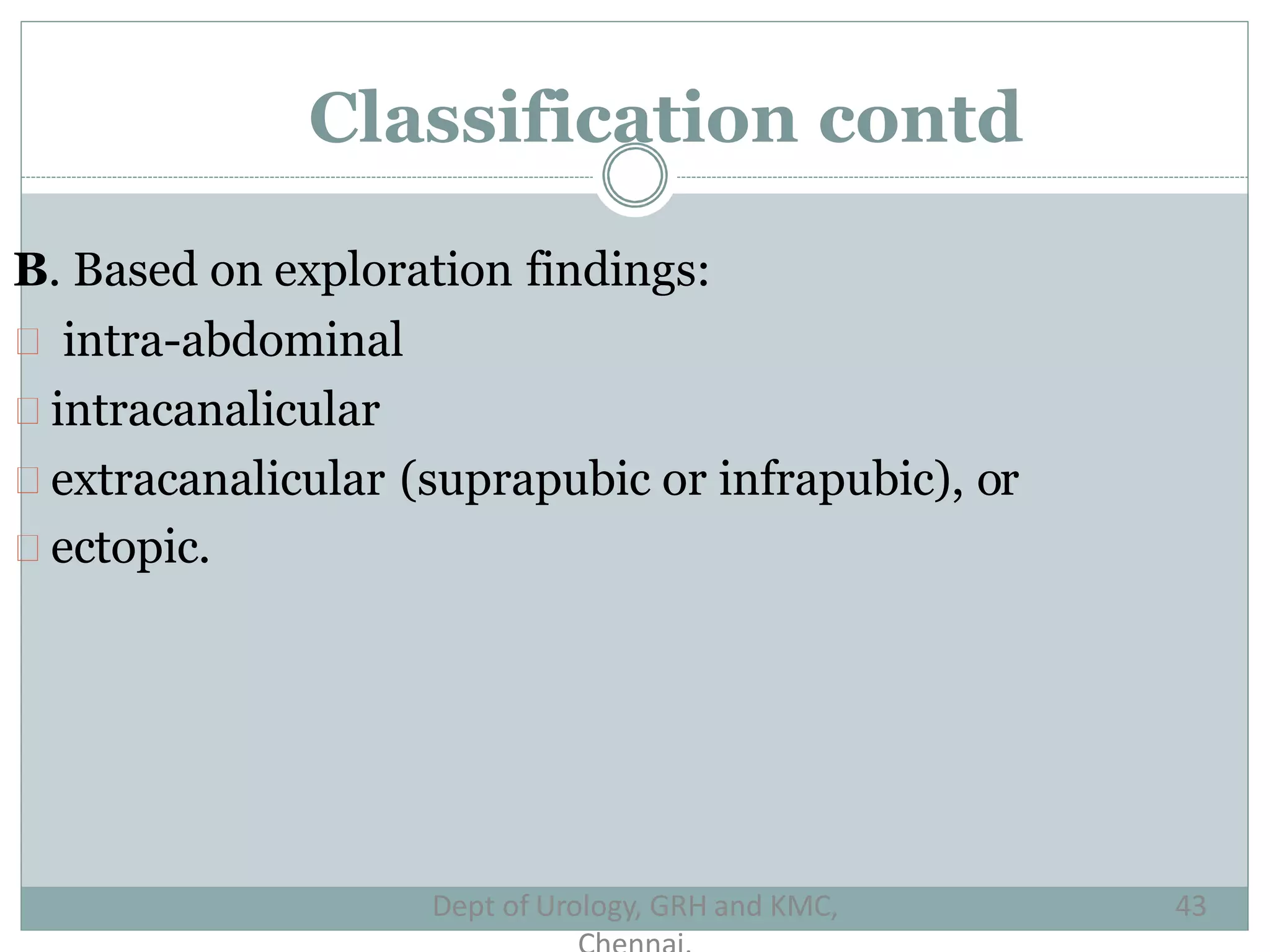 Pediatric urology :Undescended Testis (UDT) | PDF