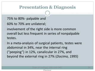 Pediatric urology :Undescended Testis (UDT) | PDF
