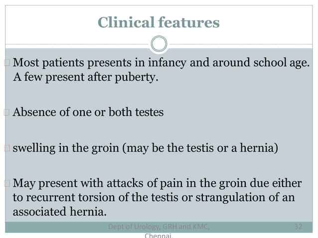 Pediatric urology :Undescended Testis (UDT) | PPT