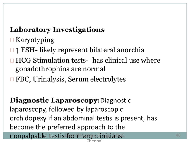 Pediatric urology :Undescended Testis (UDT) | PPT