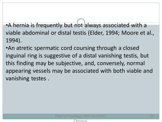 Pediatric urology :Undescended Testis (UDT) | PDF