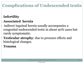 Pediatric urology :Undescended Testis (UDT) | PDF