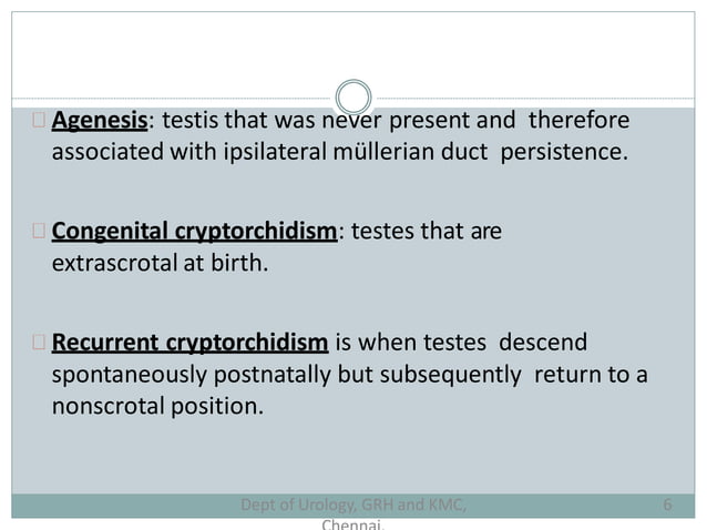 Pediatric urology :Undescended Testis (UDT) | PPT