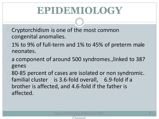 Pediatric urology :Undescended Testis (UDT) | PPT