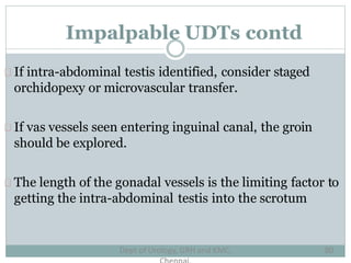 Pediatric urology :Undescended Testis (UDT) | PDF