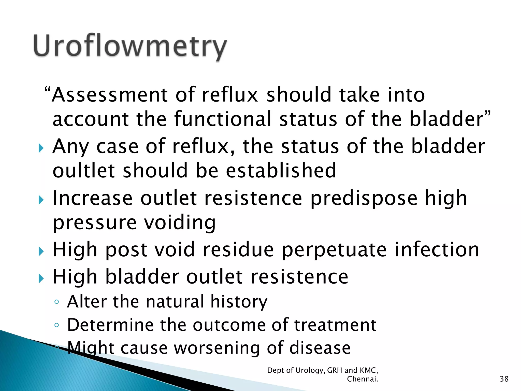 Pediatric urology : Vesicoureteric reflux(vur)- overview | PDF ...