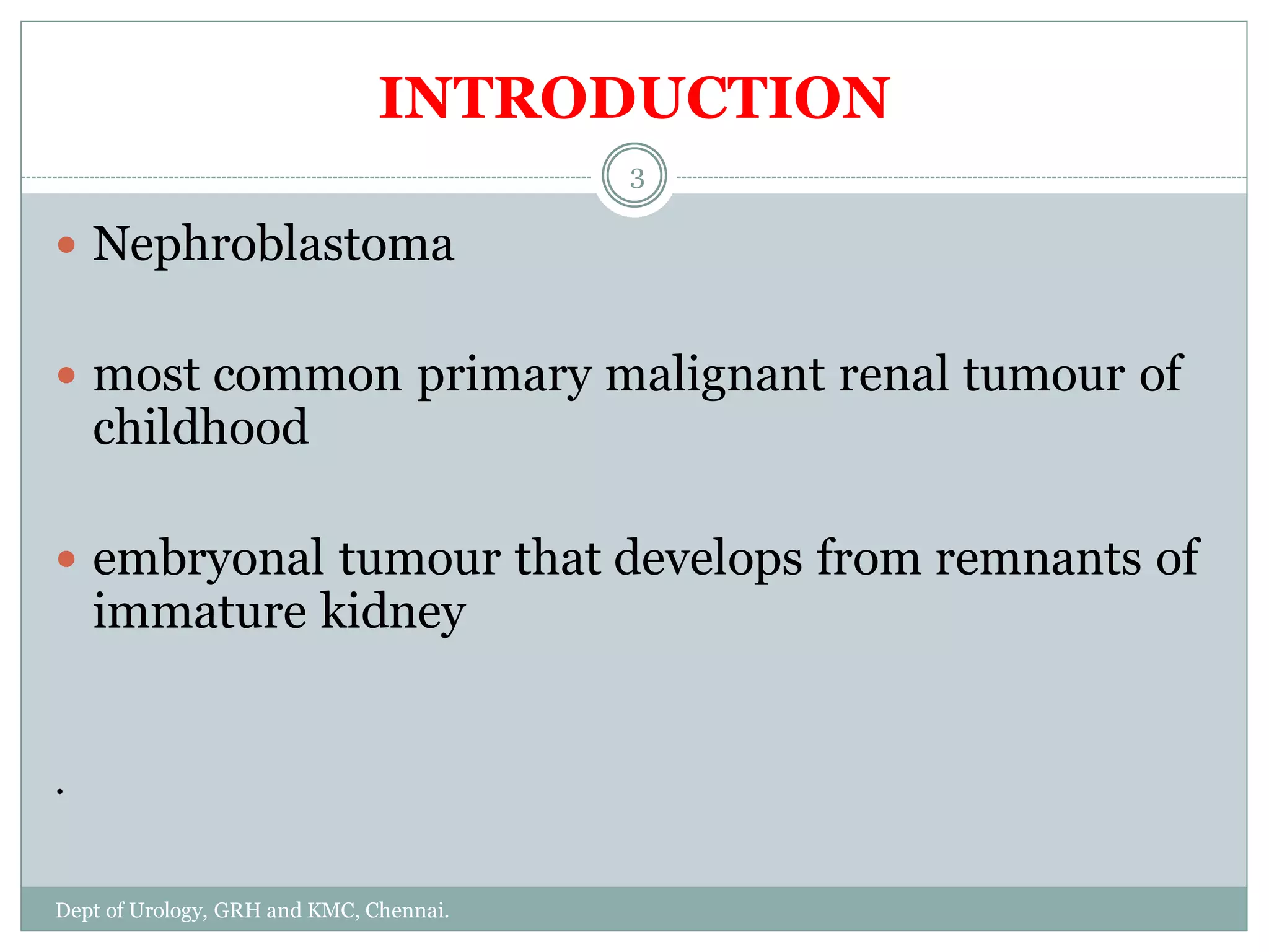 Pediatric urology : Wilms tumour | PDF