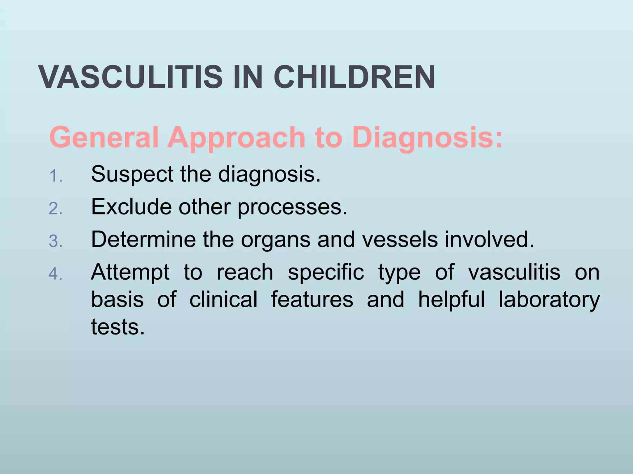 Pediatric vasculitis dr inayat ullah | PPTX