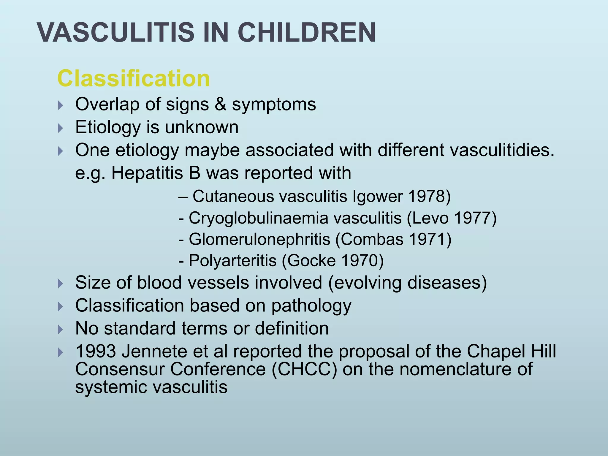 Pediatric vasculitis dr inayat ullah | PPTX