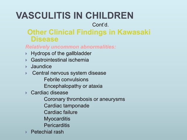 Pediatric vasculitis dr inayat ullah | PPTX