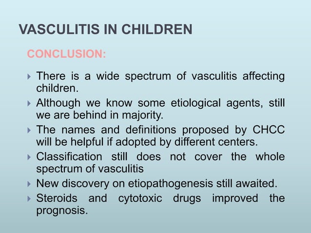 Pediatric vasculitis dr inayat ullah | PPTX