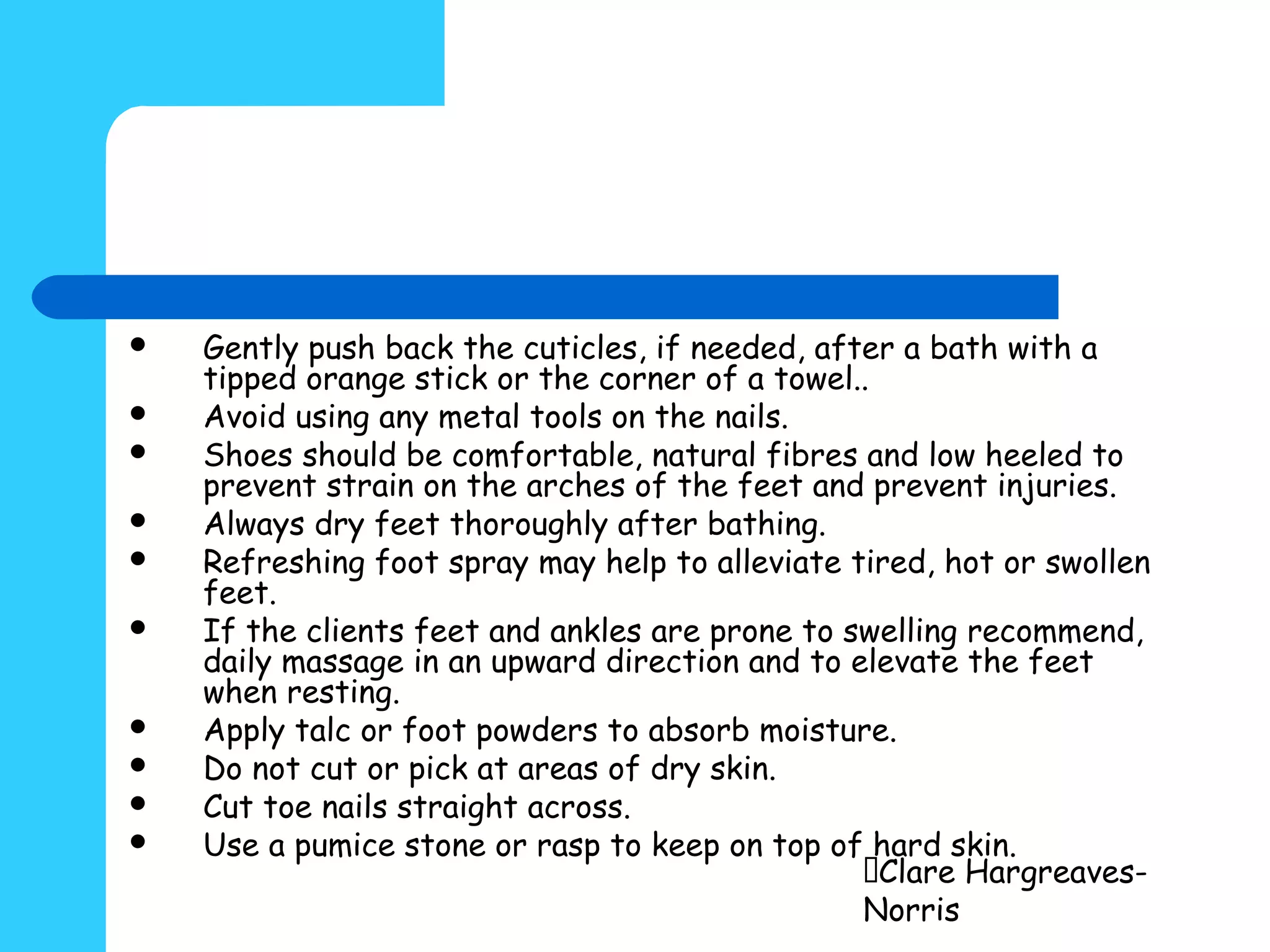 Pedicure contra-actions and aftercare | PPT