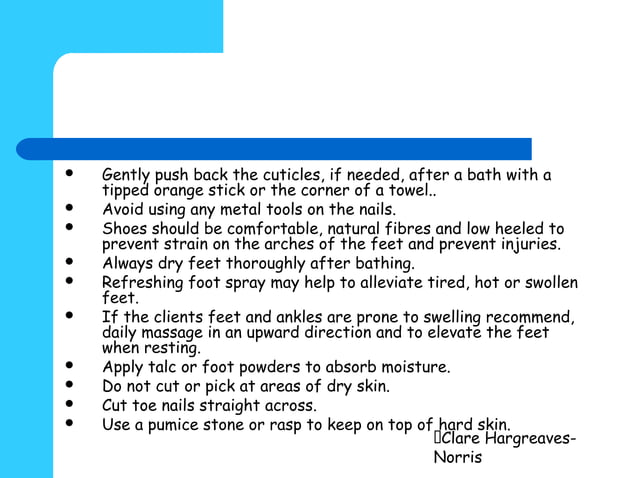 Pedicure contra-actions and aftercare | PPT