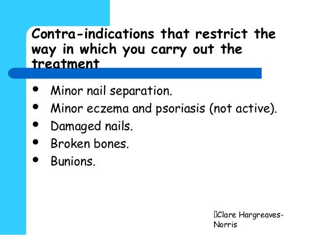 Pedicure contra-indications