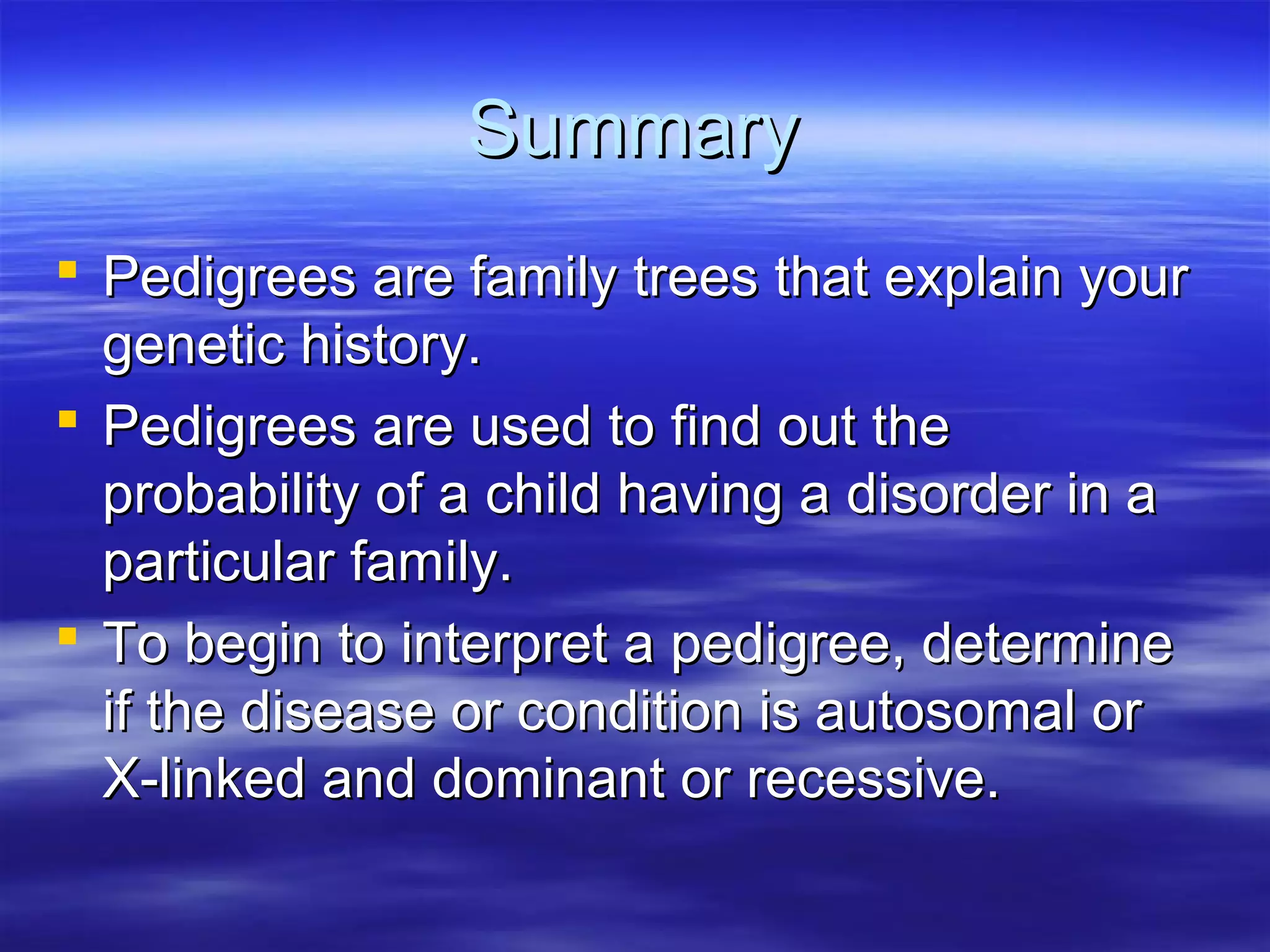 Pedigree charts ppt | PPT