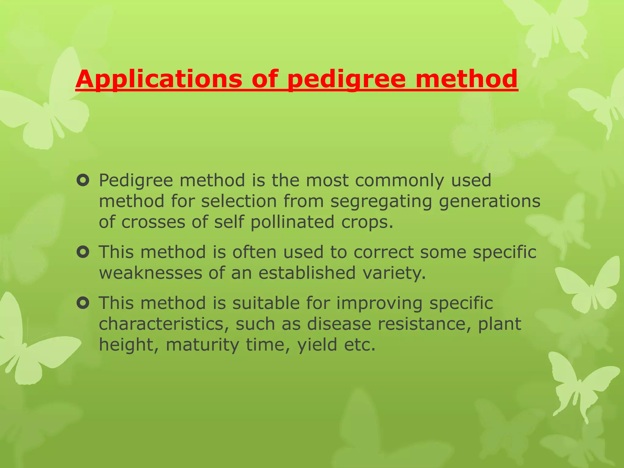 Pedigree Selection | PPTX