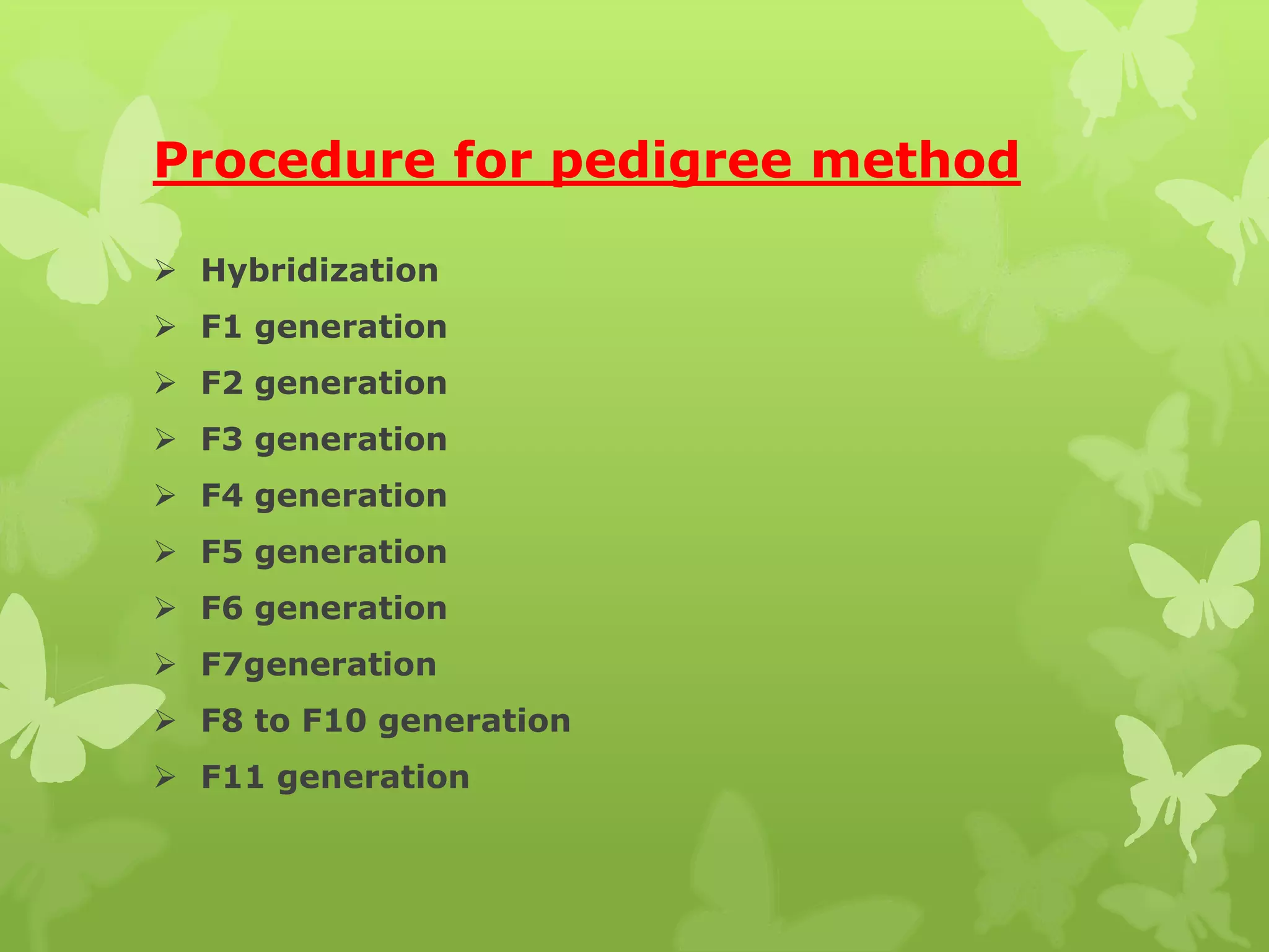 Pedigree Selection | PPTX