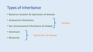 Pedigree chart & autosomal inheritance | PPTX
