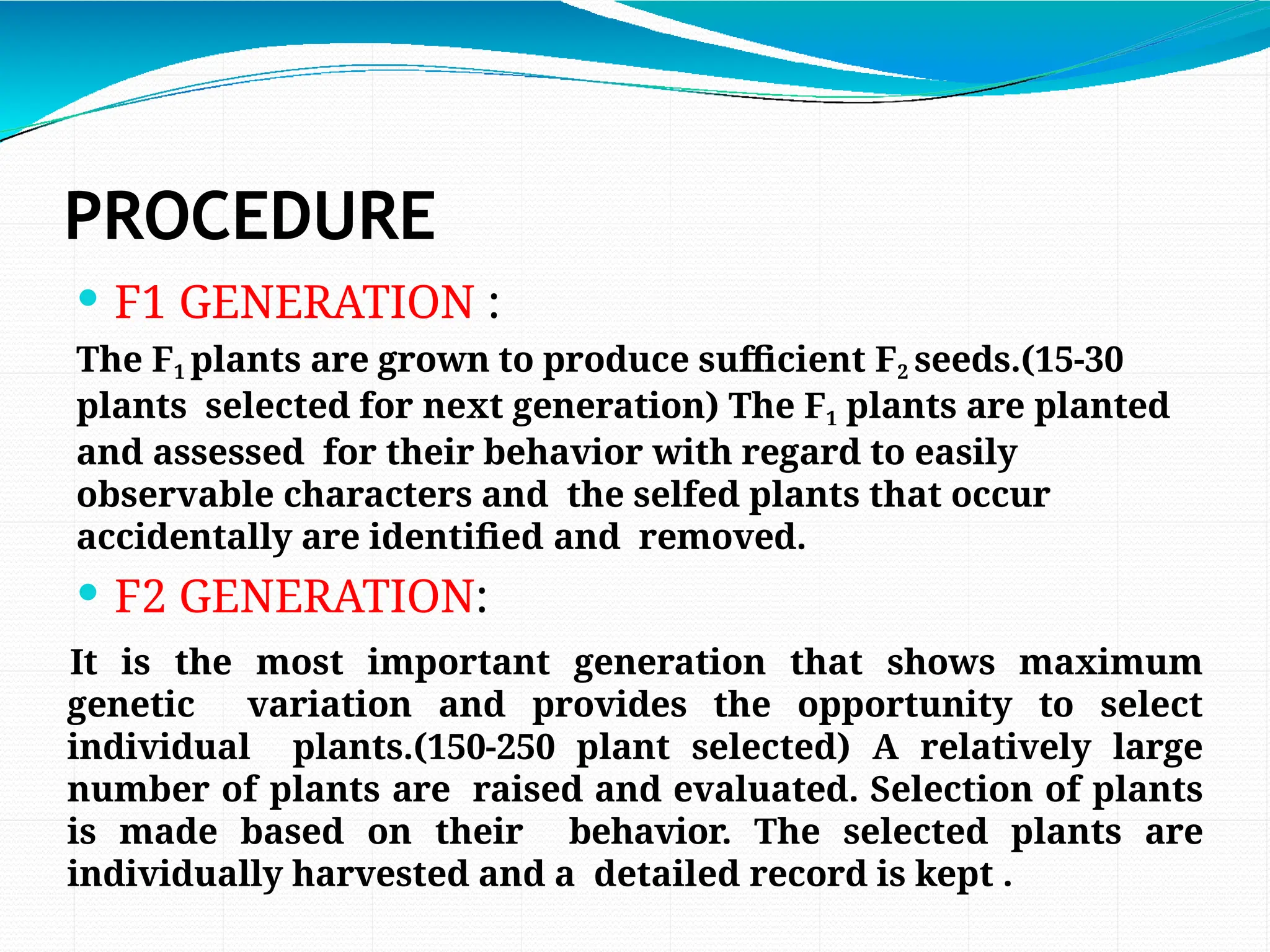 Pedigree method in the aspect of breeding | PPTX