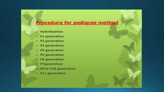 Pedigree method bsc 3 | PPTX