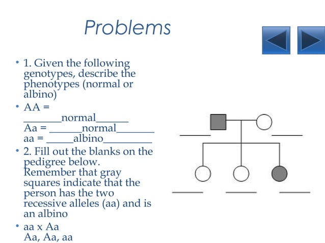 Pedigrees Lecture | PPT | Genetics | Science