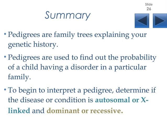 Pedigrees Lecture | PPT | Genetics | Science