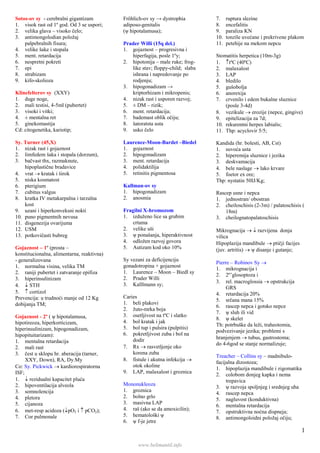 Pedijatrija sindromi | PDF