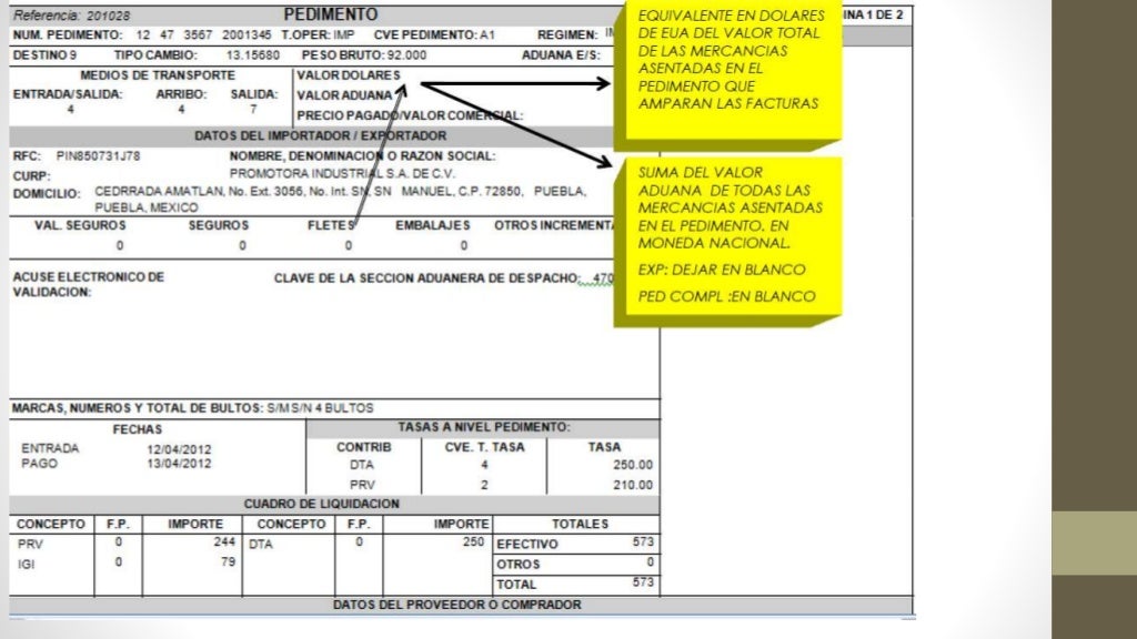 Tarea 24 - Pedimento