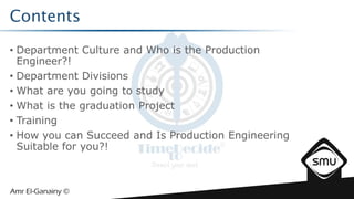 Introduction to Production Engineering Department | PPTX