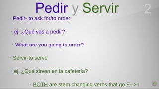 Pedir and servir | PPT